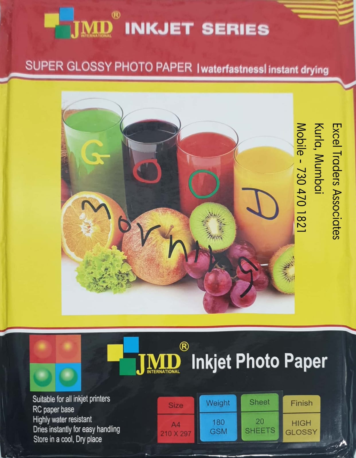 JMD Inkjet Photo Paper, A4, 135 GSM - Excel Traders Associates