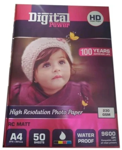 Digital Power, A4, 230 GSM, Matt, Photo Paper